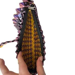 Bags | Gum Wrapper Purse Handbag Woven Recycled Candy Upcycled Pink ...
